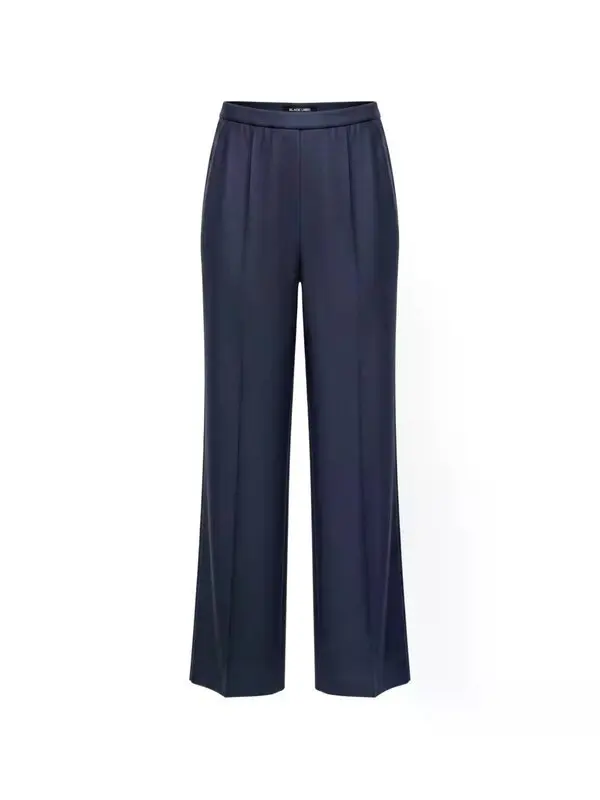 Black Label Pleated Wide-leg Trousers - Blue