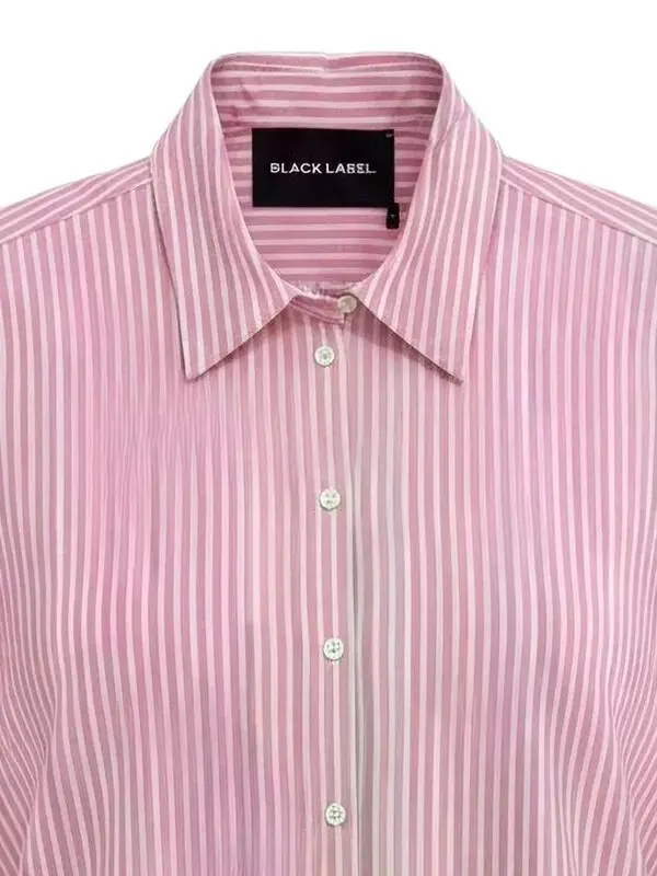 Black Label Striped Long-sleeve Shirt - Pink