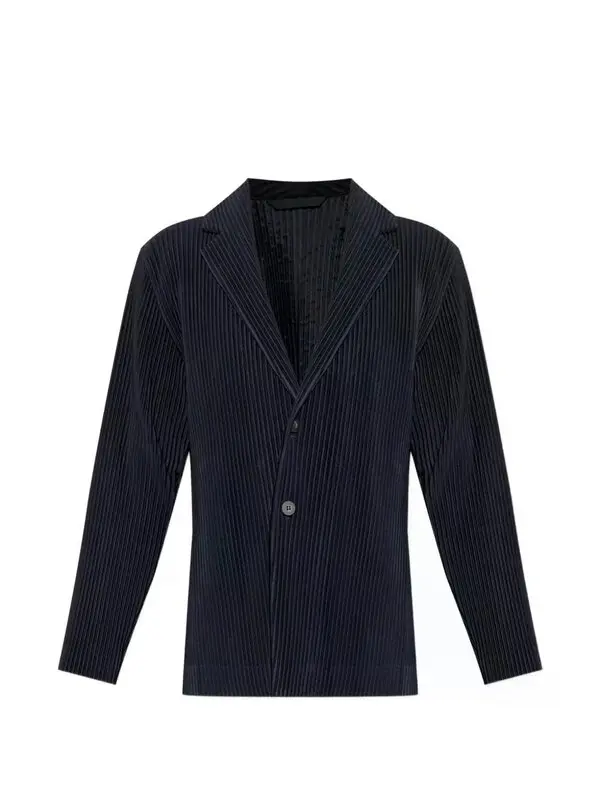 Issey Miyake Plissé-effect Notched-lapel Blazer - Blue