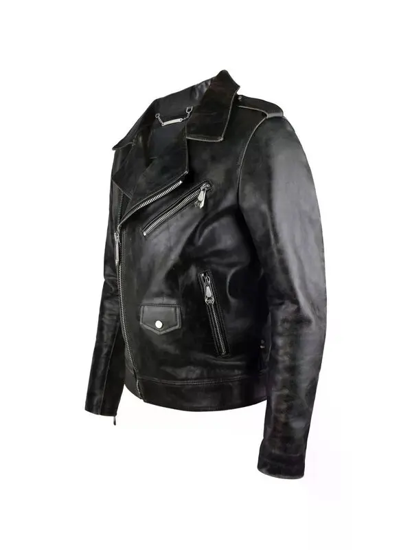 Philipp Plein Leather Biker Jacket