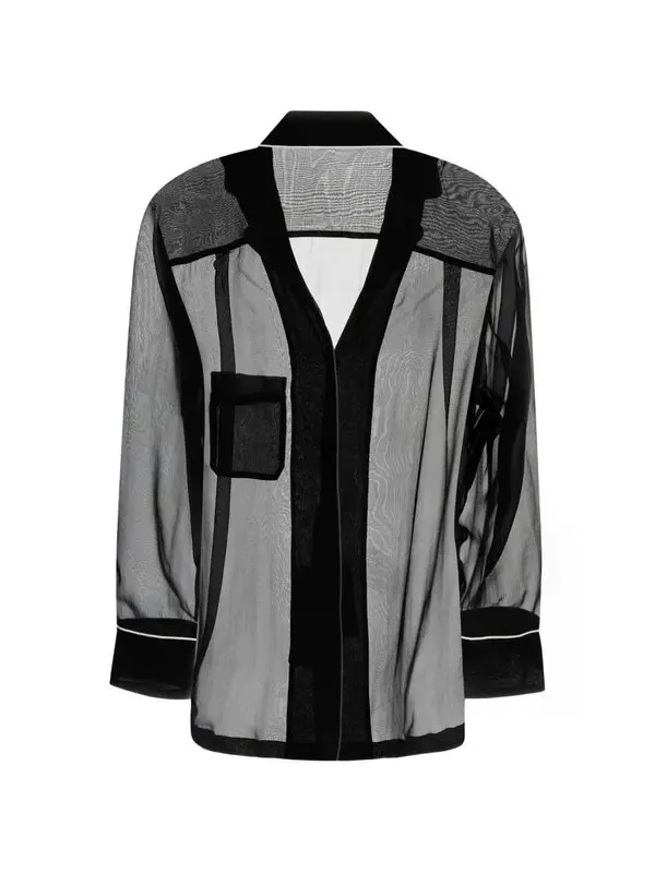 Dolce & Gabbana Sheer Piping-detail Shirt