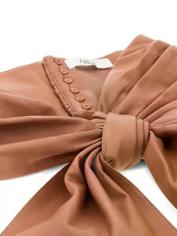 Chloé Bow Detail Leather Belt