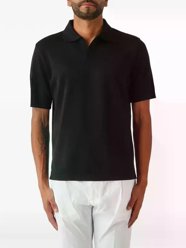 Herno Open-collar Jersey Polo Shirt