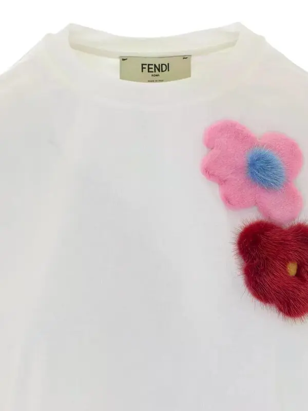 Fendi Sunny Side Flowers Embroidered T-shirt