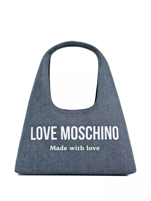 Moschino Logo Print Tote Bag - Blue