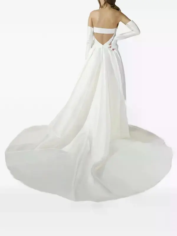 Vera Wang Strapless Ruffled Dress