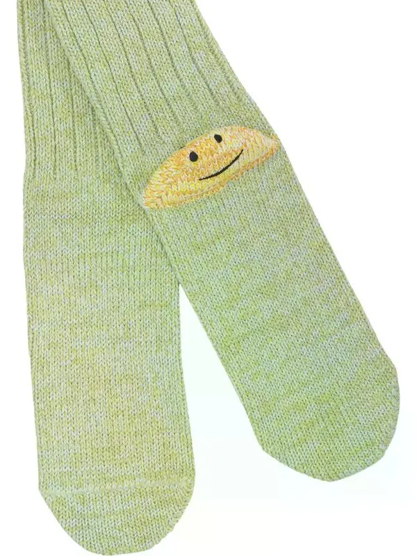 Kapital Rainbow Happy Heel Intarsia-knit Socks