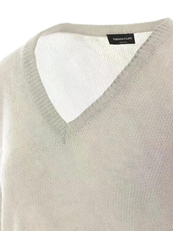 Fabiana Filippi Sequin Embellished V-neck Sweater
