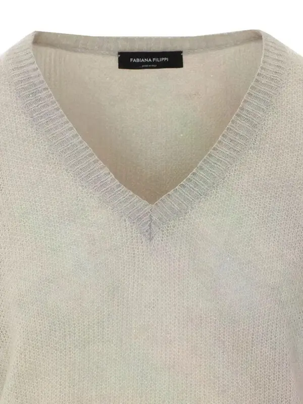 Fabiana Filippi Sequin Embellished V-neck Sweater