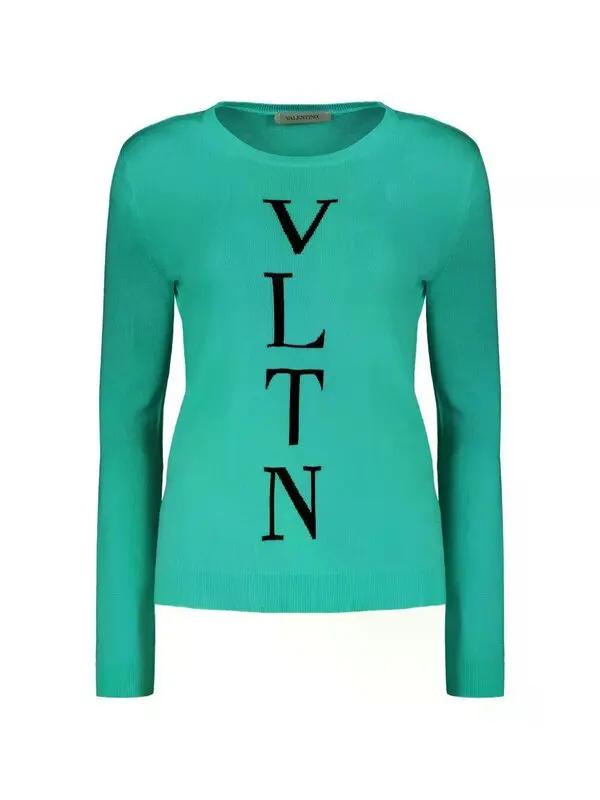 Valentino Garavani Vltn Logo Print Crew Neck Sweater