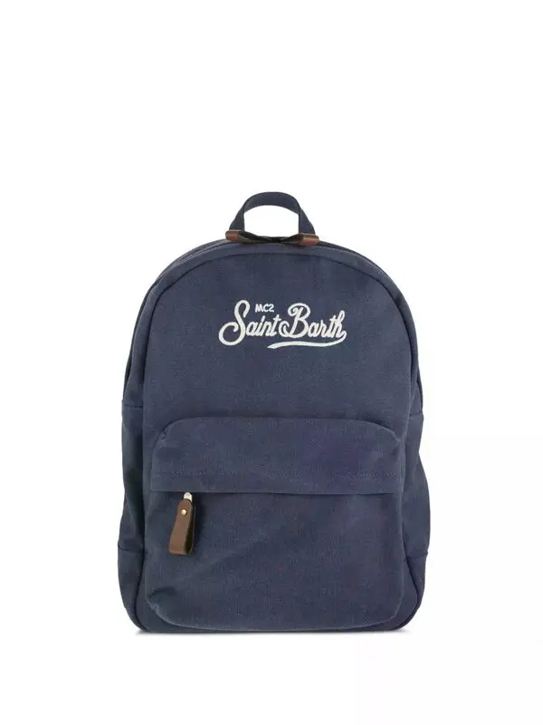 MC2 SAINT BARTH Embroidered Logo Canvas Backpack