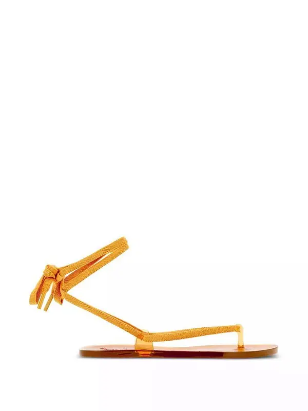 ANCIENT GREEK SANDALS Esther Lace-up Thong Sandals - Orange