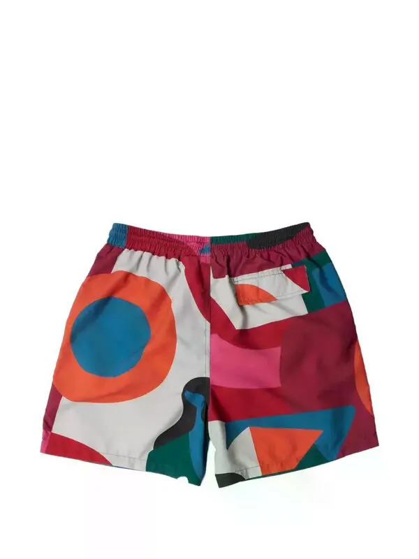 PARRA Abstract Print Drawstring Swim Shorts