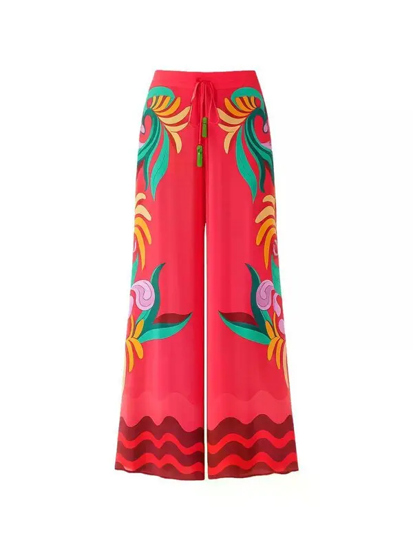Farm Rio Graphic Print Palazzo Pants