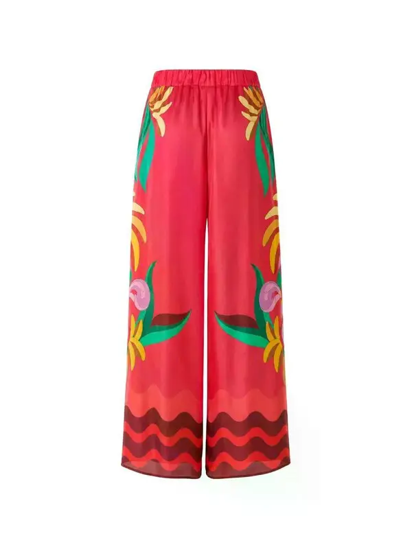 Farm Rio Graphic Print Palazzo Pants
