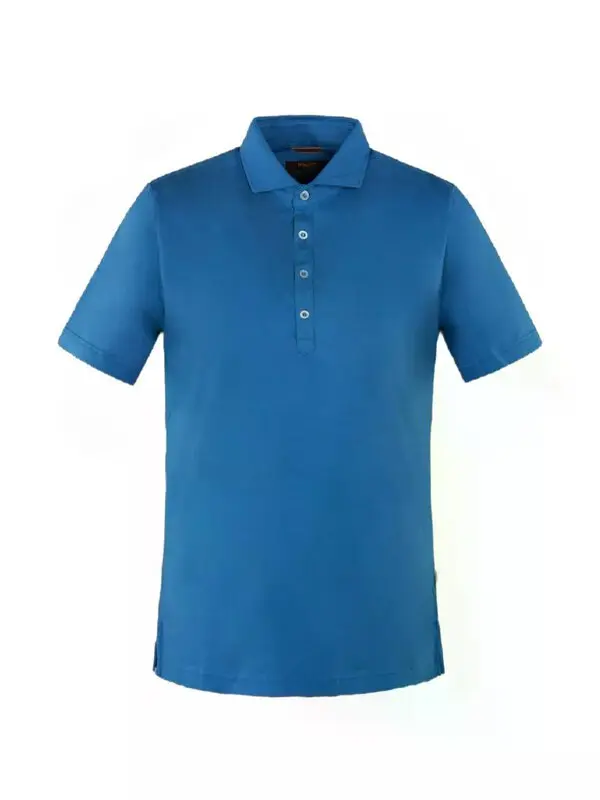 MOORER Tarno-sio Cotton Polo Shirt - Blue
