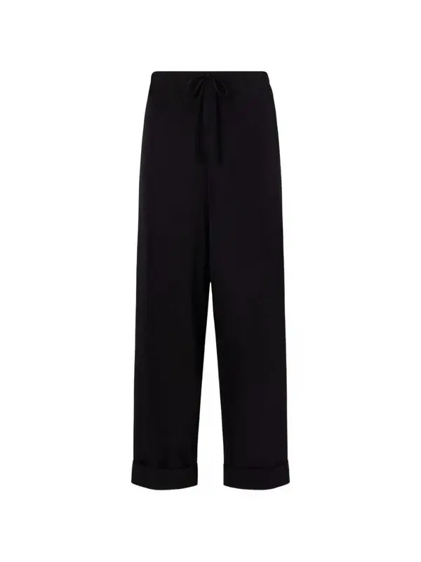 THE ROW Delano Drawstring Trousers - Black