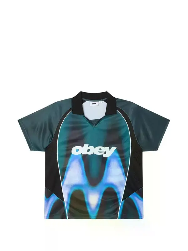 Obey Blurred-print T-shirt - Green