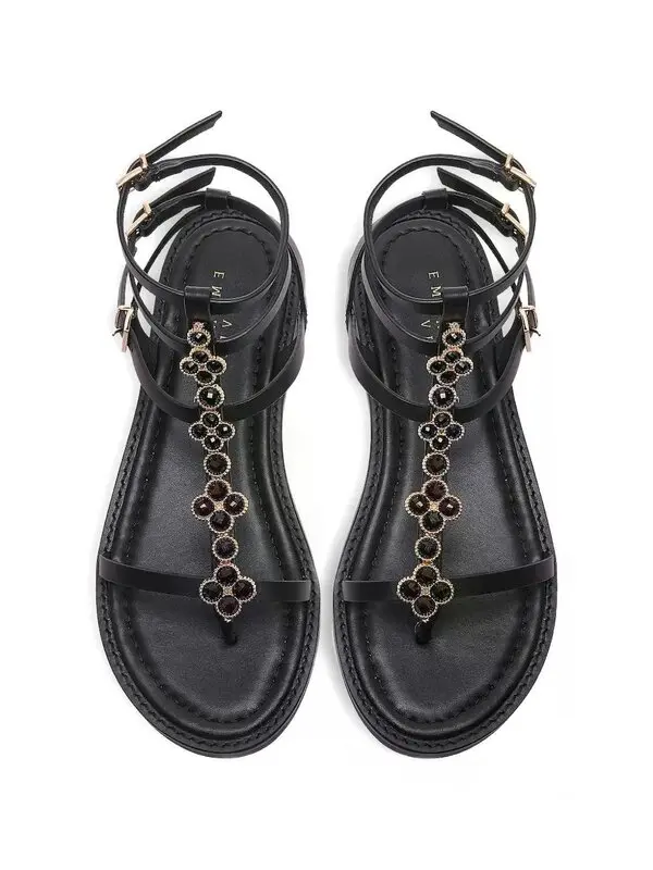 EMANUELLE VEE Soraya Embellished Sandals