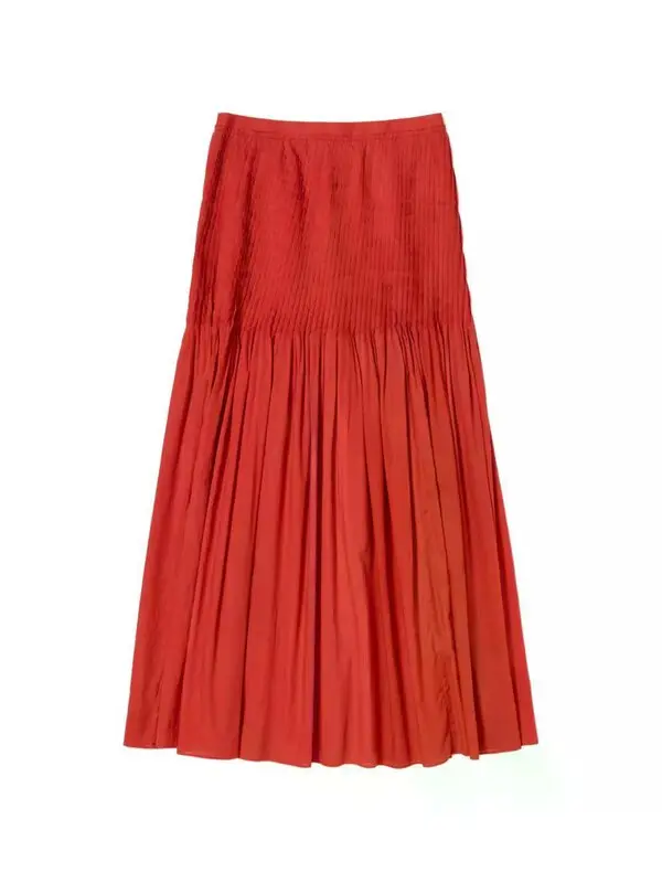 Auralee Pleated Tie Maxi Skirt