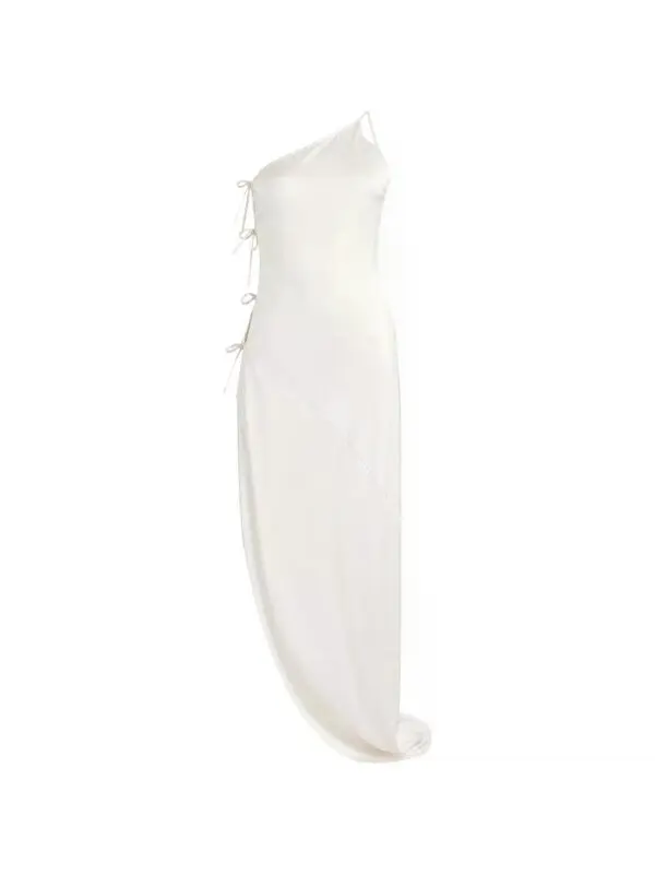Rick Owens Taco One-shoulder Side-tie Maxi Dress - Neutrals