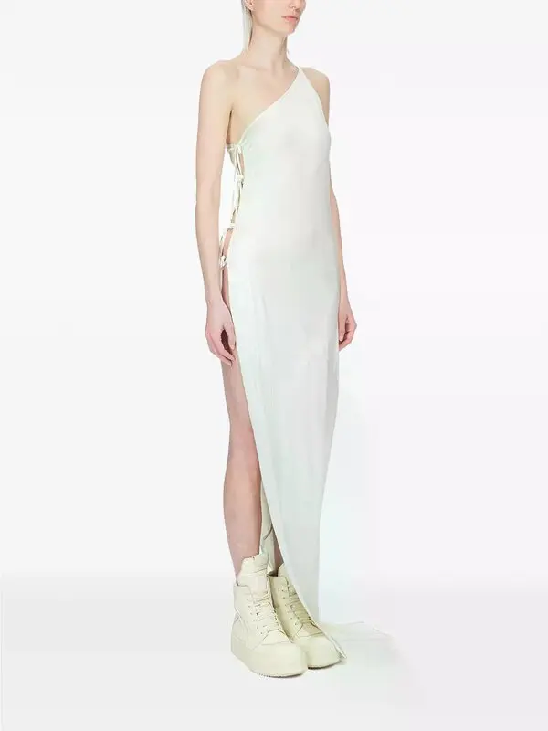 Rick Owens Taco One-shoulder Side-tie Maxi Dress - Neutrals