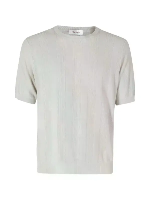 KANGRA Ribbed T-shirt - Neutrals
