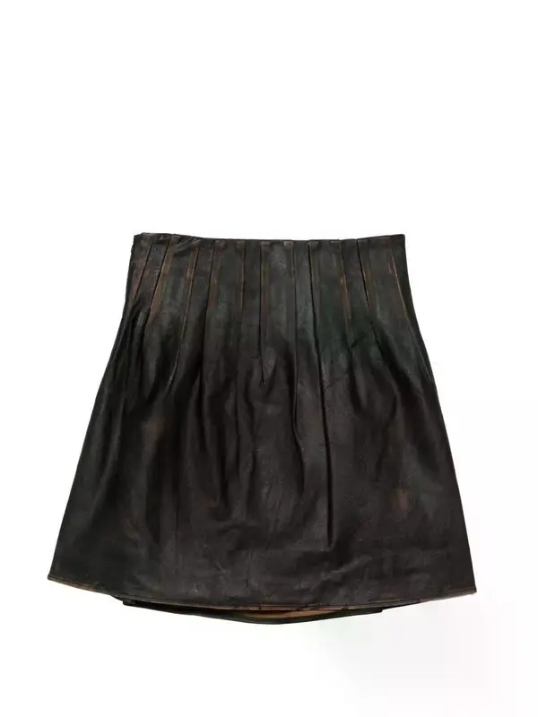 SHUSHU/TONG Cedar Leather Mini Skirt