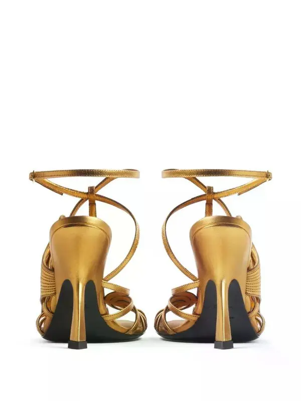 MUGLER Shell-detail T-strap Sandals