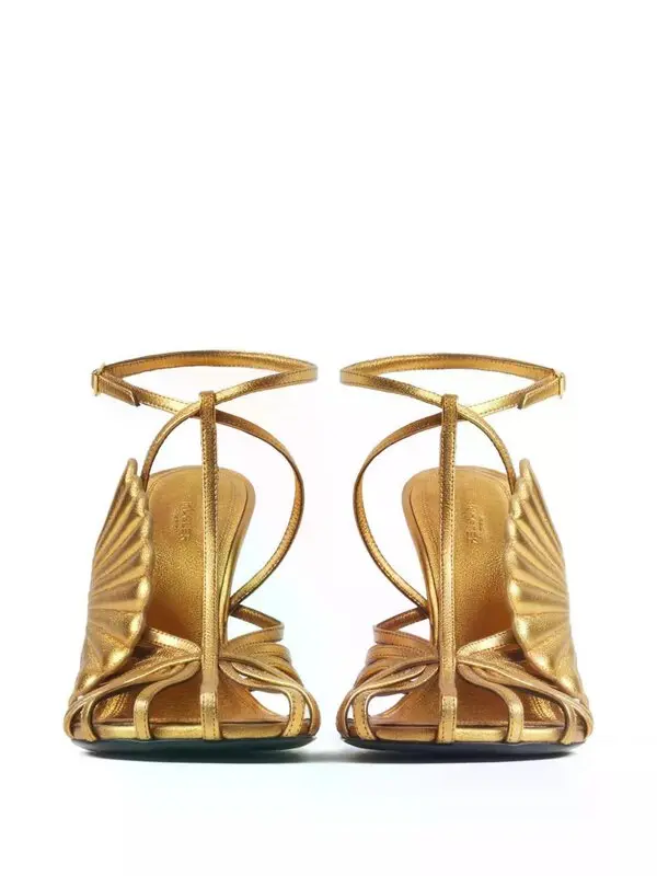 MUGLER Shell-detail T-strap Sandals