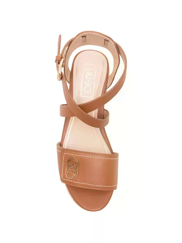 Liu Jo Logo Plaque Wedge Sandals