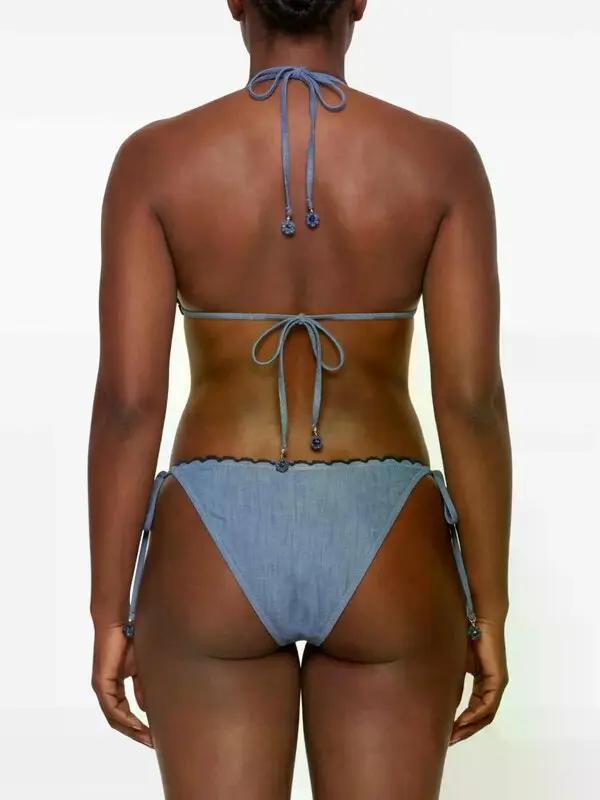 Zimmermann Embroidered Scalloped-edge Bikini