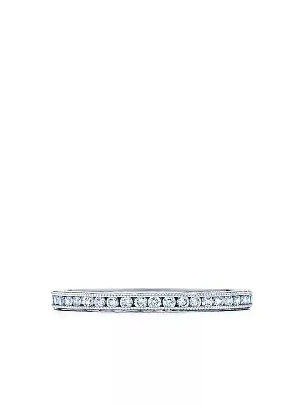 Kwiat Engraved Round Diamond Wedding Band - Silver