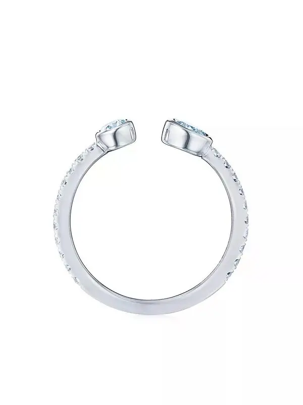 Kwiat 18kt White Gold Diamond Open Ring - Silver