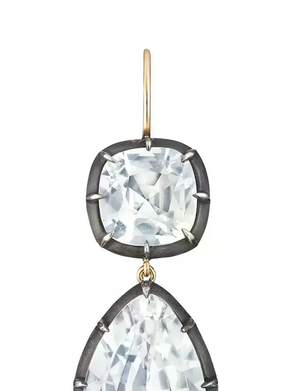 Fred Leighton 18kt Double Topaz Drop Earrings