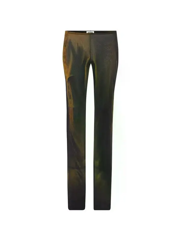 JEAN PAUL GAULTIER Water Graphic-print Trousers - Green