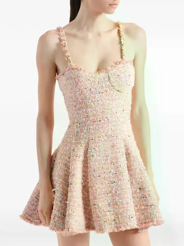 Balmain Flared Tweed Dress