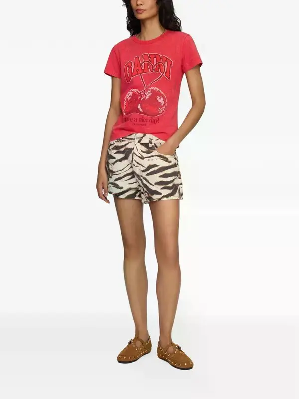 GANNI Cherry Print T-shirt