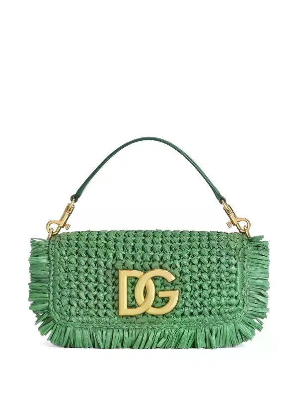 Dolce & Gabbana Raffia Shoulder Bag - Green