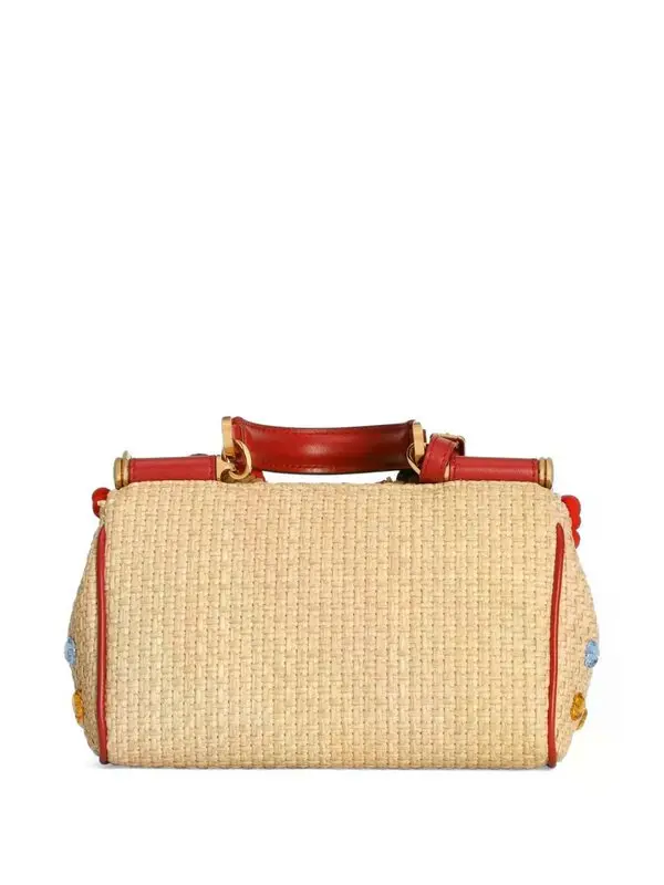 Dolce & Gabbana Mini Sicily Handbag In Raffia