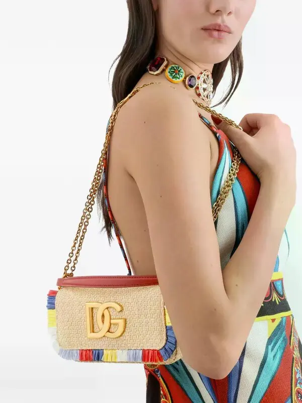 Dolce & Gabbana 3.5 Shoulder Bag In Raffia