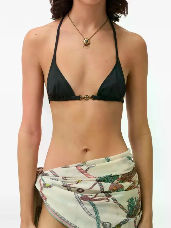 Versace Medusa Hardware Triangle Bikini Top