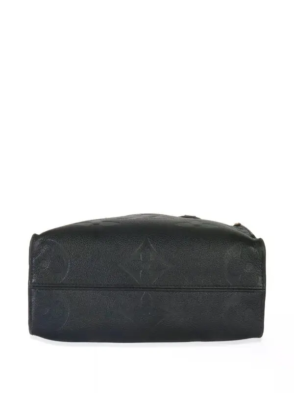 LOUIS VUITTON Onthego Leather Tote Bag - Black