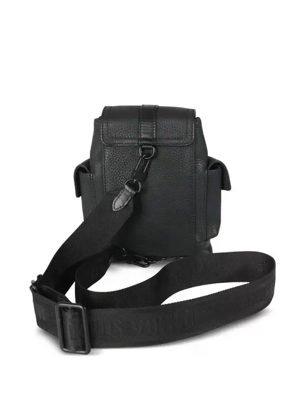 LOUIS VUITTON Nano Christopher Leather Backpack - Black