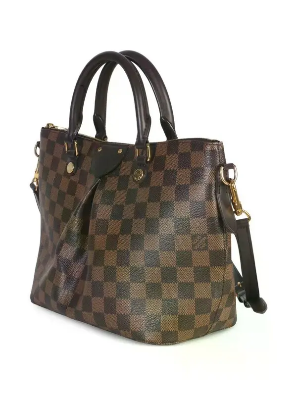 LOUIS VUITTON Damier Ebene Siena Pm Tote Bag - Brown