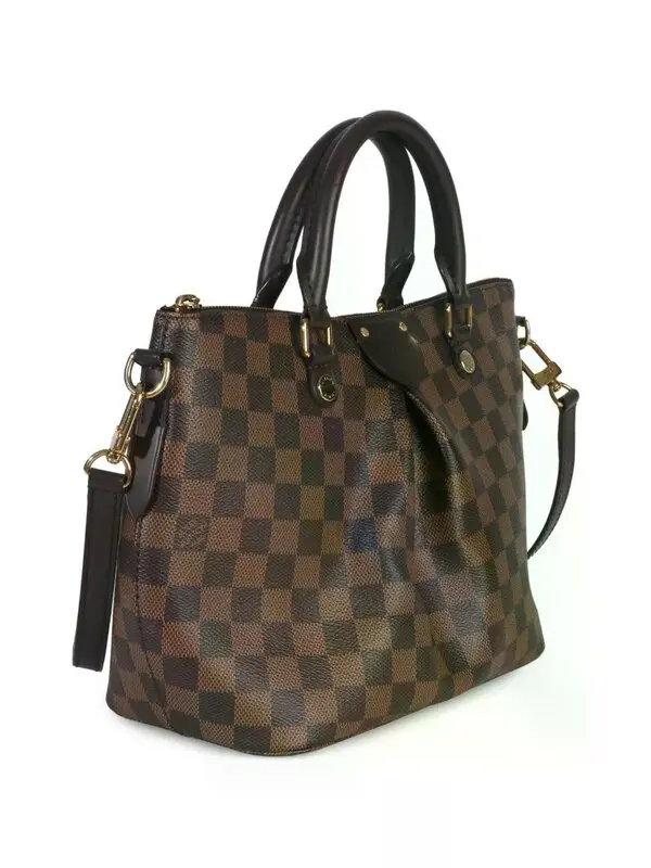 LOUIS VUITTON Damier Ebene Siena Pm Tote Bag - Brown