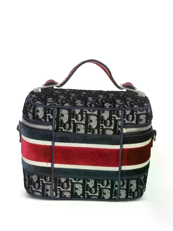 Dior Diortravel Oblique-monogram Make-up Bag - Blue