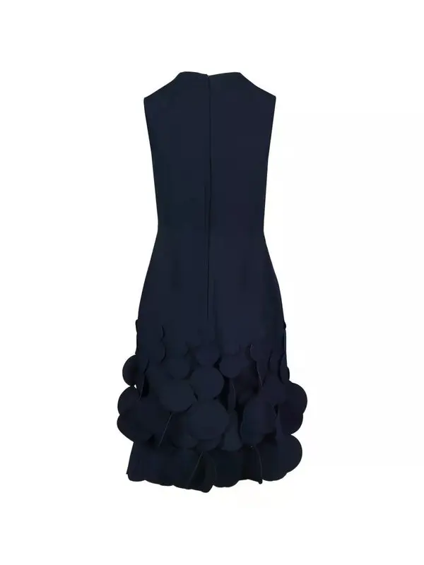 Catherine Regehr Jackie Appliqu Navy Crepe Dress - Blue