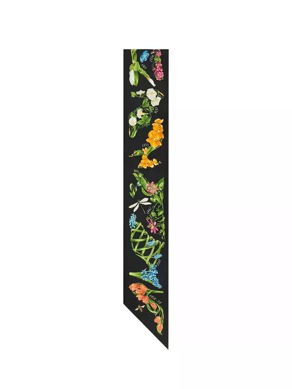 FERRAGAMO Eden Shoes Floral-print Bandeau - Black