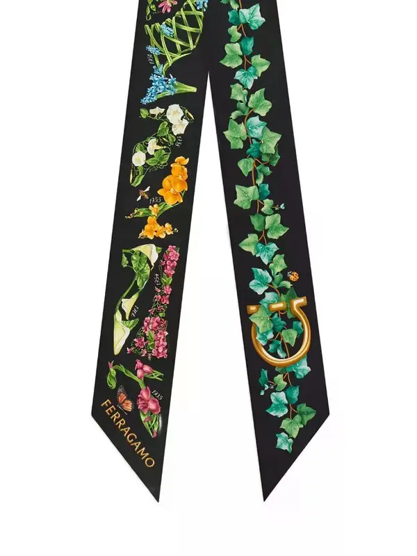 FERRAGAMO Eden Shoes Floral-print Bandeau